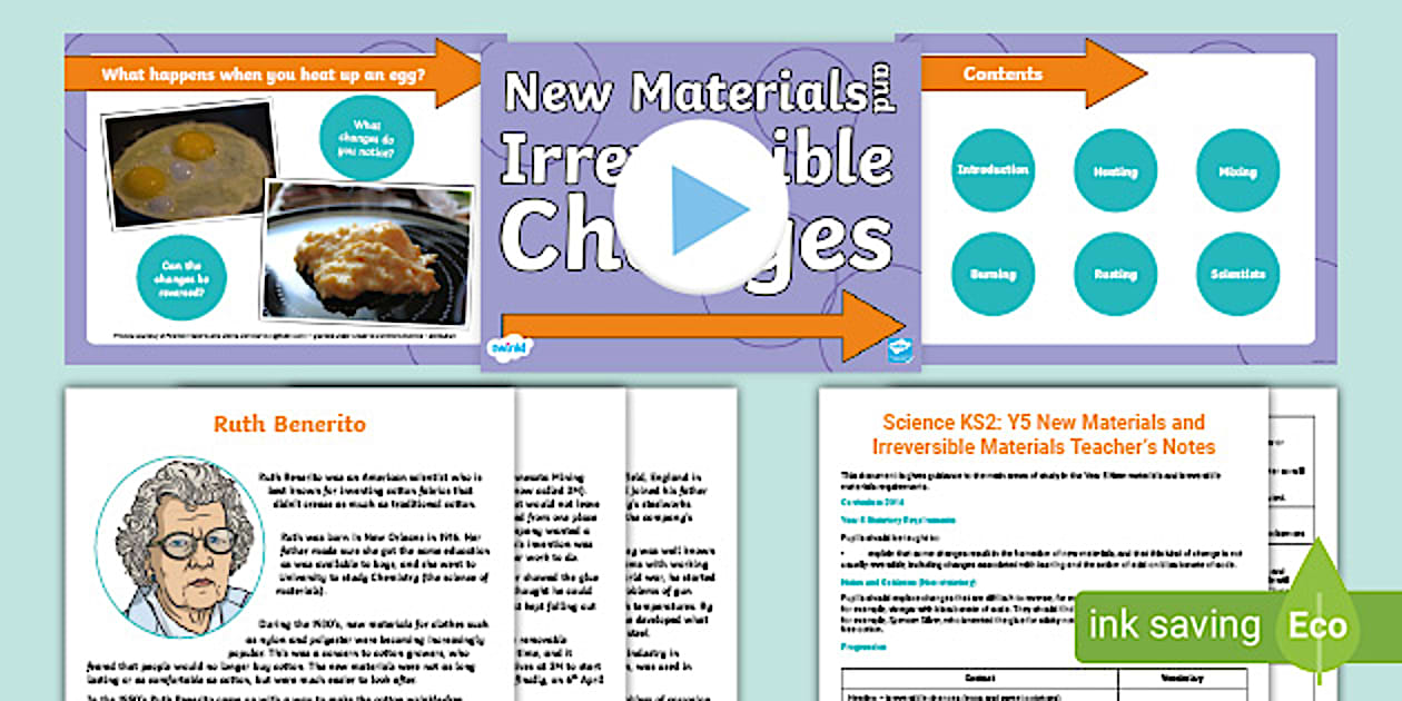 KS2 Science Irreversible Changes Lesson Pack (teacher made)