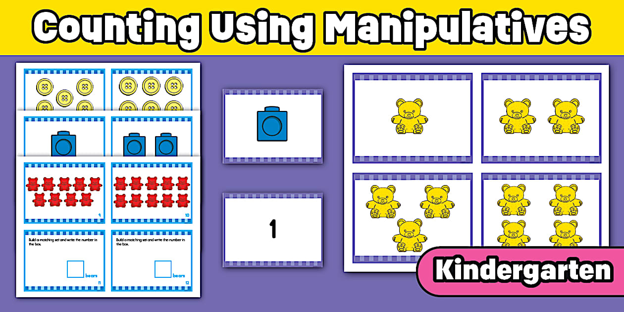 Kindergarten Counting Using Manipulatives Activity