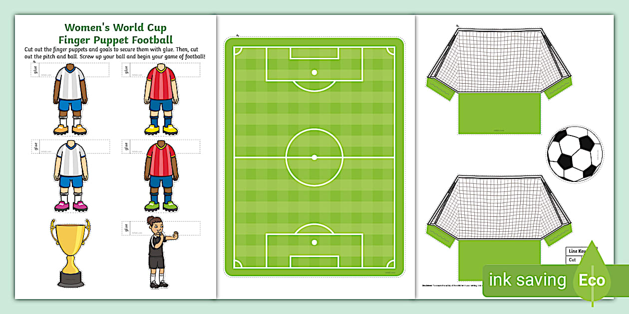 Women's World Cup Finger Puppet Football Game (teacher made)
