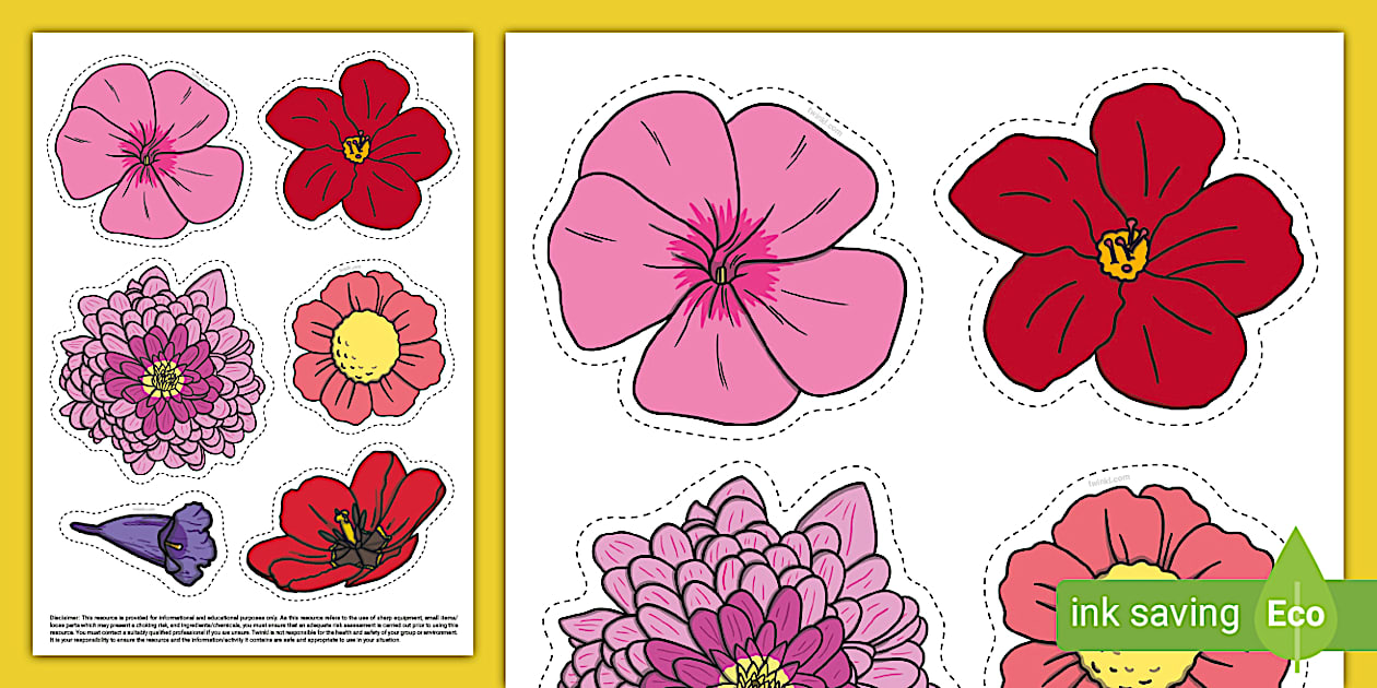 Flower Clip Art Cut-Outs (Teacher-Made) - Twinkl