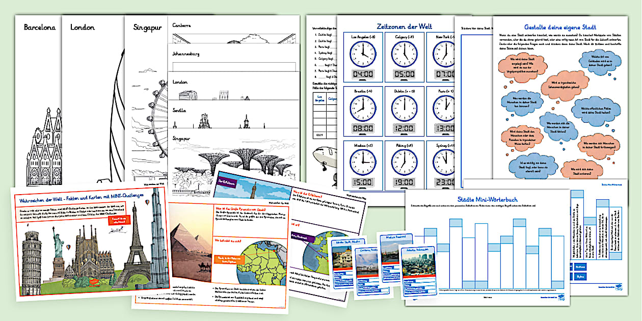 Geographie: Großstädte - Lapbook (teacher made) - Twinkl