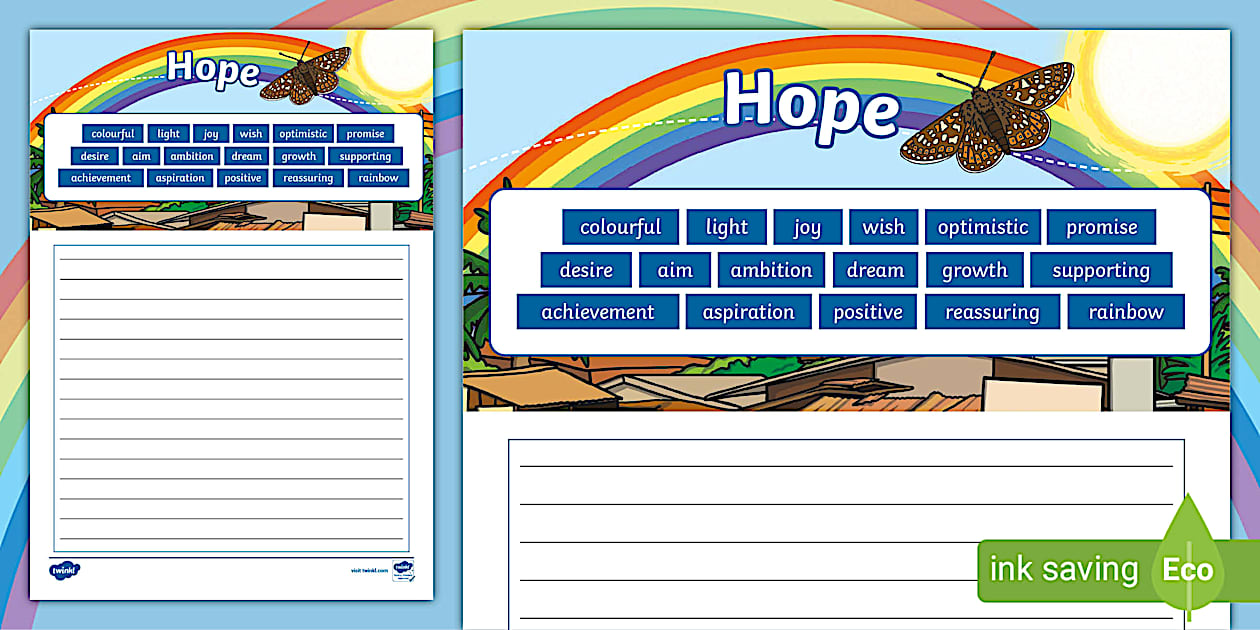 Hope Poem Template (Teacher-Made) - Twinkl