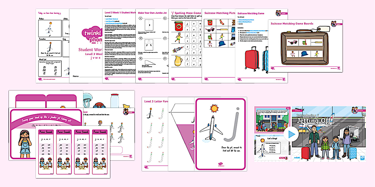 Twinkl Phonics Level 3 Week 1 Lesson 1: phonics letter 'j'