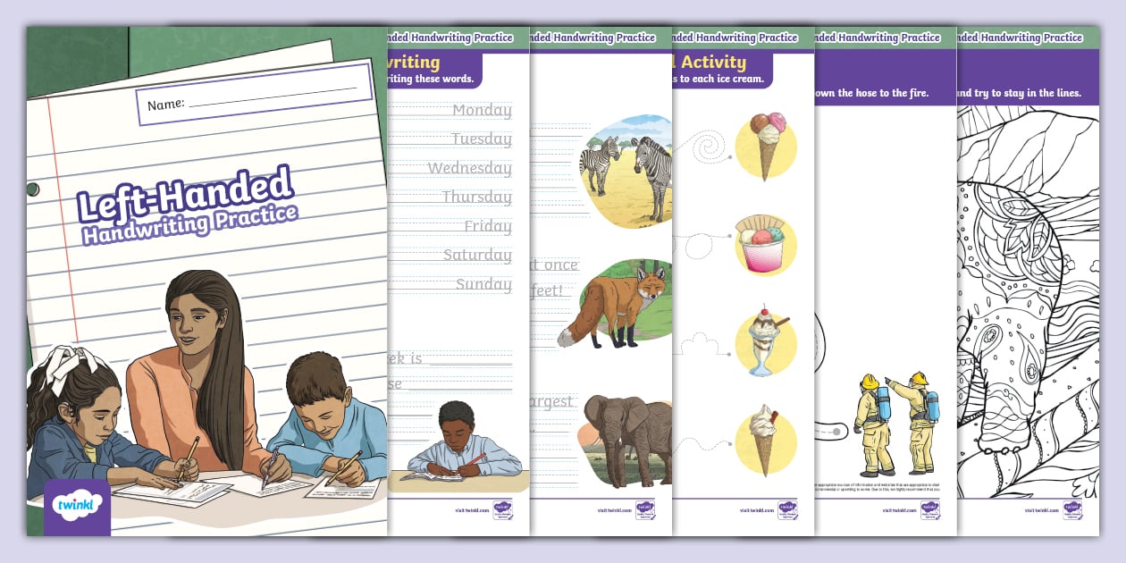 KS2 Left-Handed Handwriting Booklet (teacher made) - Twinkl KS2 Left-Handed Handwriting Booklet (teacher made) - Twinkl