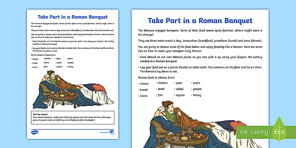 What did the Romans Eat? Take Part in a Roman Banquet
