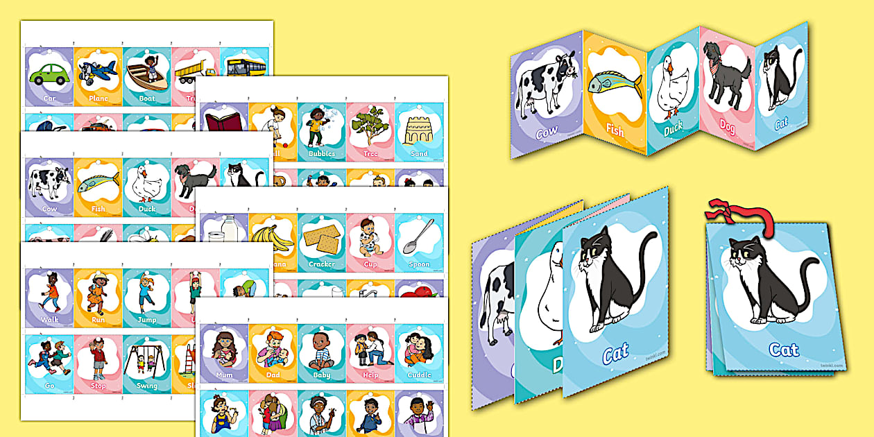 First Words Mini Fold Out Books (Lehrer gemacht) - Twinkl