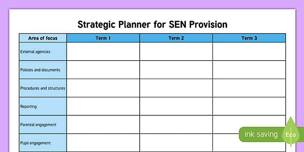 SEN, SEN document, form (teacher made) - Twinkl