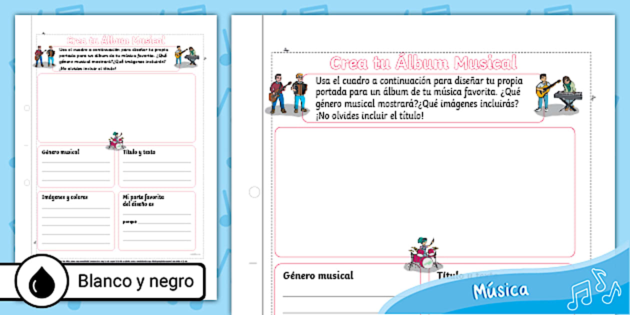 Guía | Trabajo | Crea | Álbum Musical | Música | - Twinkl