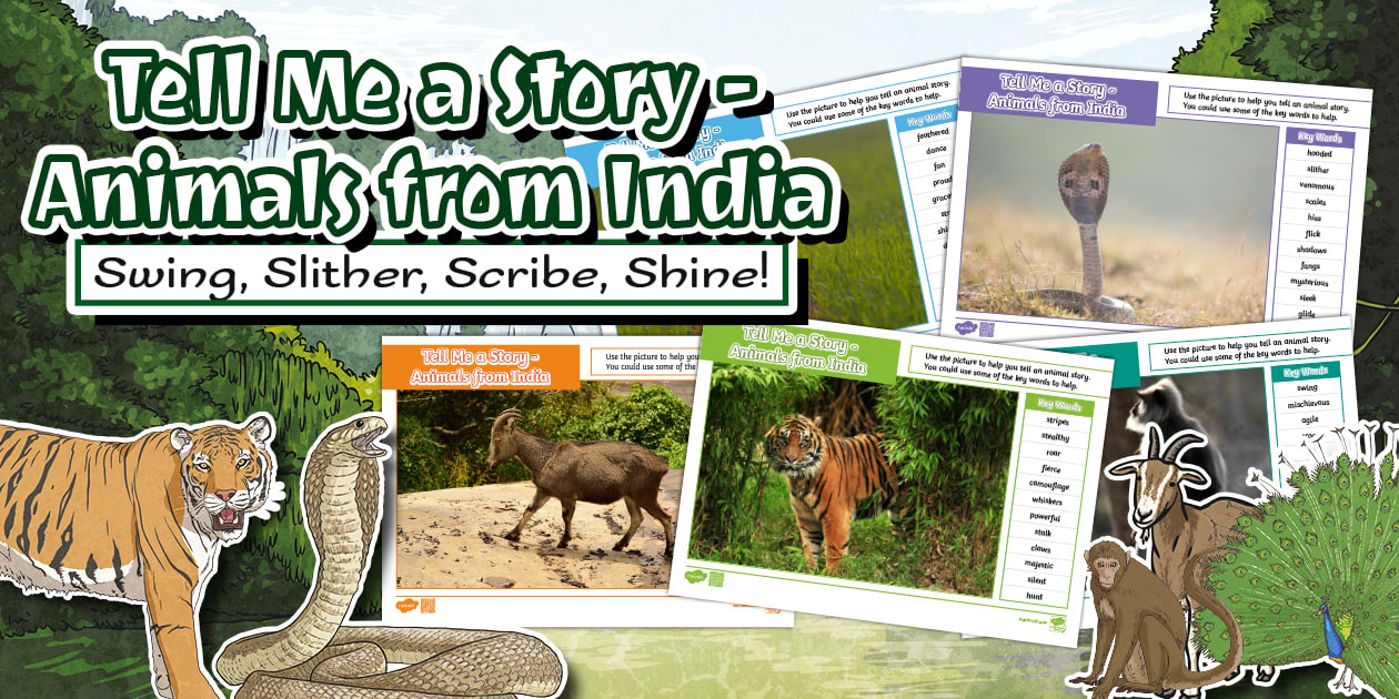 Tell Me a Story Inspiration Activity Pack-Animals from India