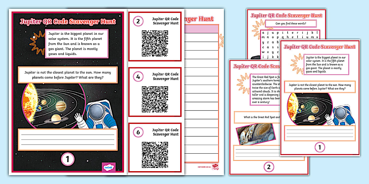 Jupiter QR Code Scavenger Hunt (Teacher-Made) - Twinkl