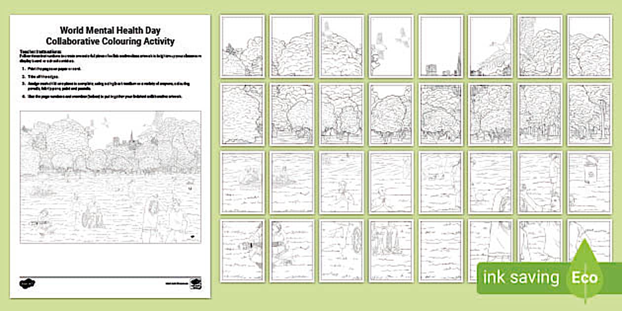 World Mental Health Day Collaborative Colouring Activity