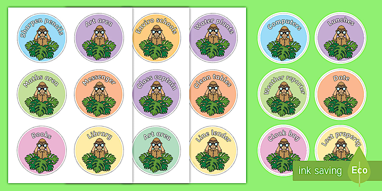 Explorer Job Labels (Teacher-Made) - Twinkl