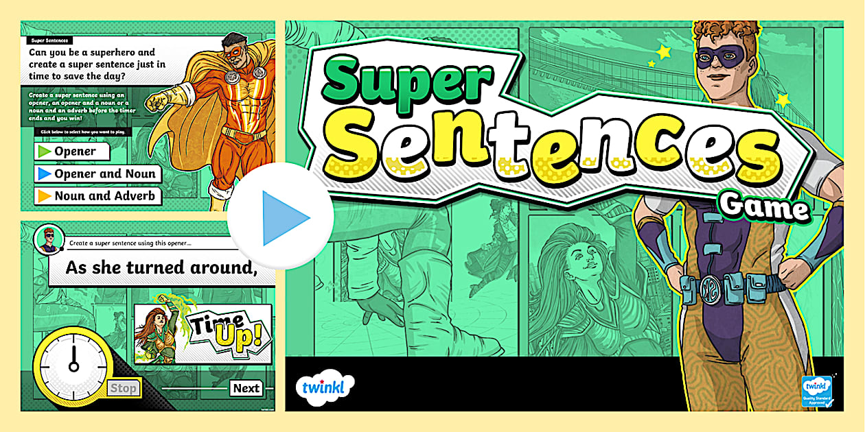 Super Sentences Quiz | PowerPoint Game | Twinkl | LKS2