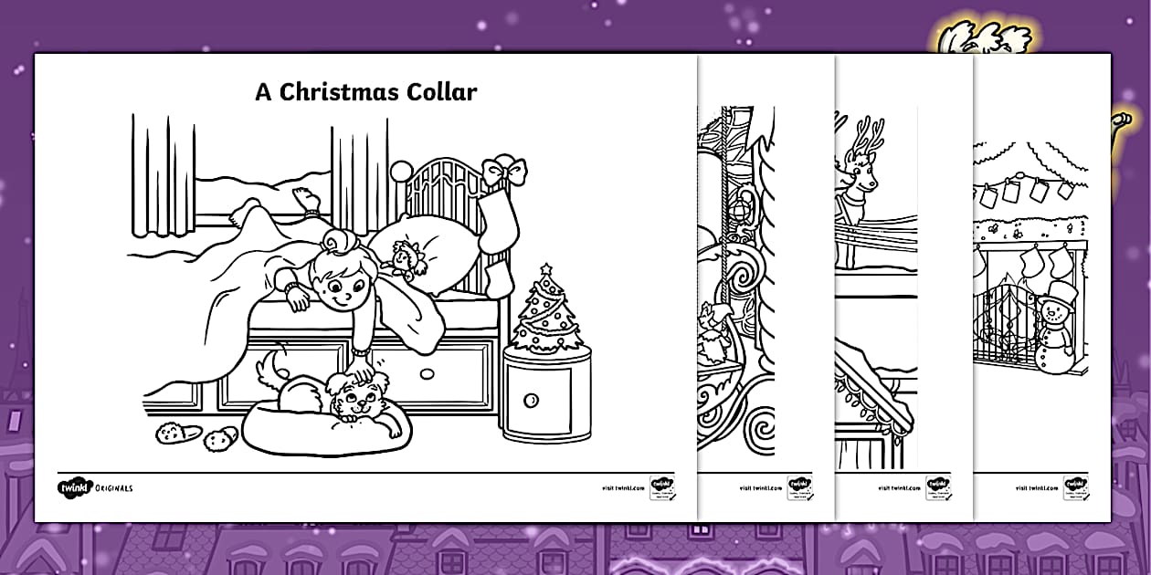 A Christmas Collar Colouring Pages