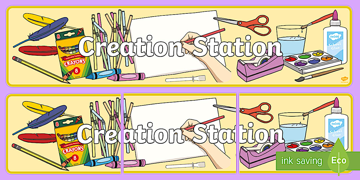 Creation Station Display Banner (teacher made) - Twinkl