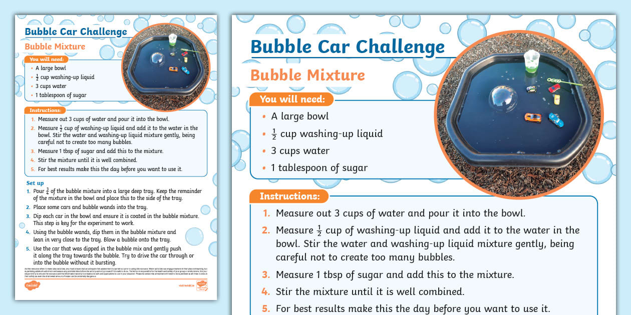 Bubble Car Challenge (Teacher-Made) - Twinkl
