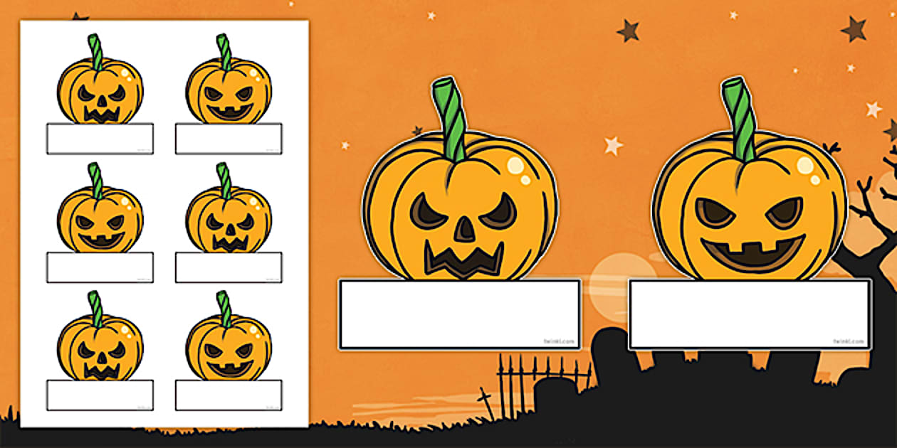 Editable Halloween Jack 'o' Lantern Pumpkin Self-Registration