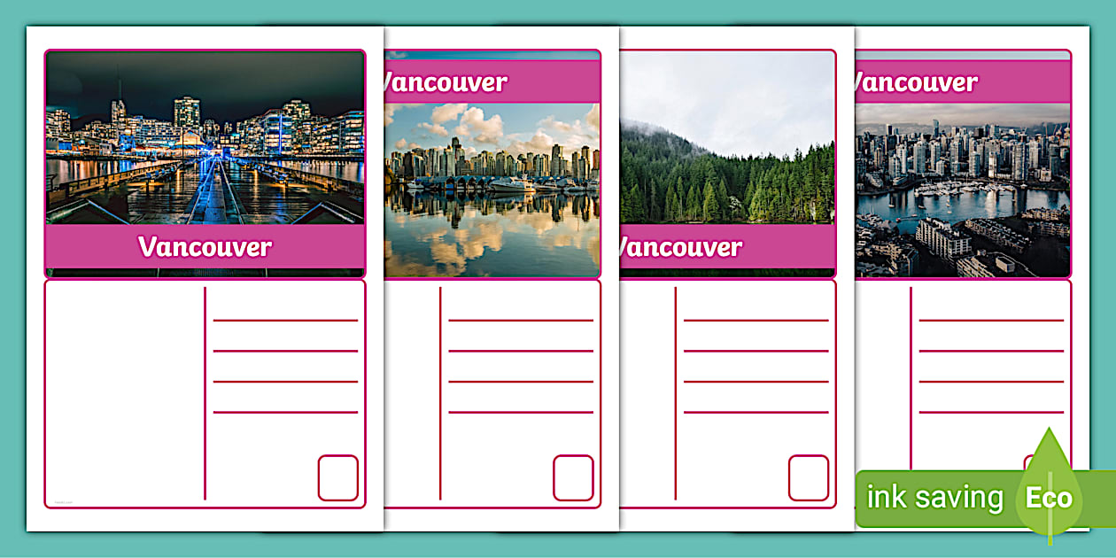 Vancouver Postcards | Twinkl | Postcards | Stationery | KS1