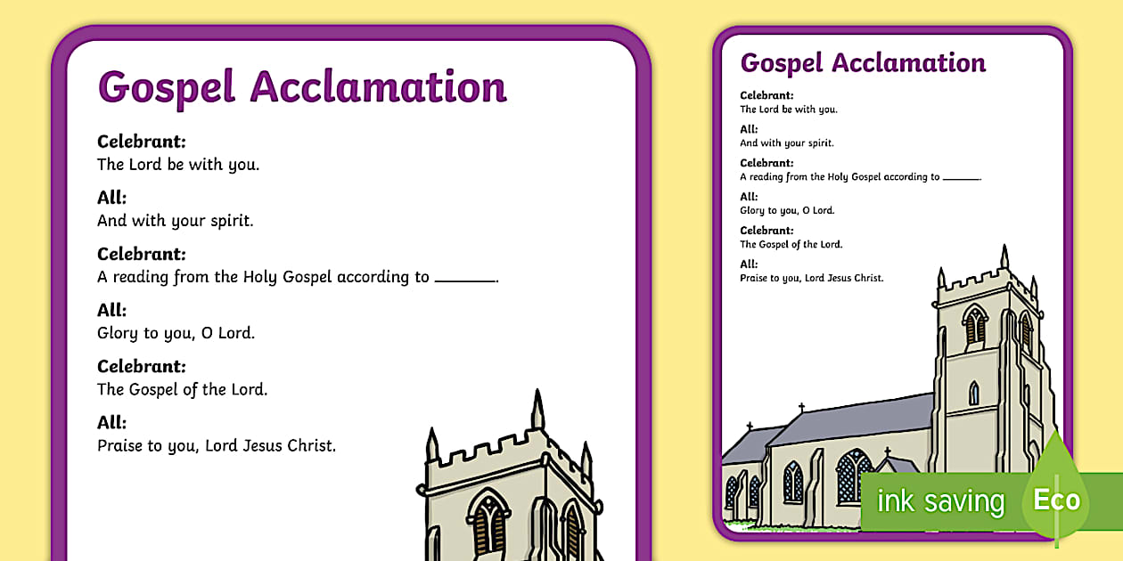 Gospel Acclamation A4 Display Poster (teacher made) - Twinkl