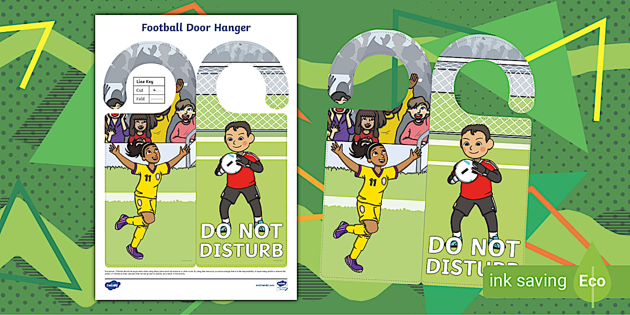 Football Door Hanger (profesor hizo) - Twinkl