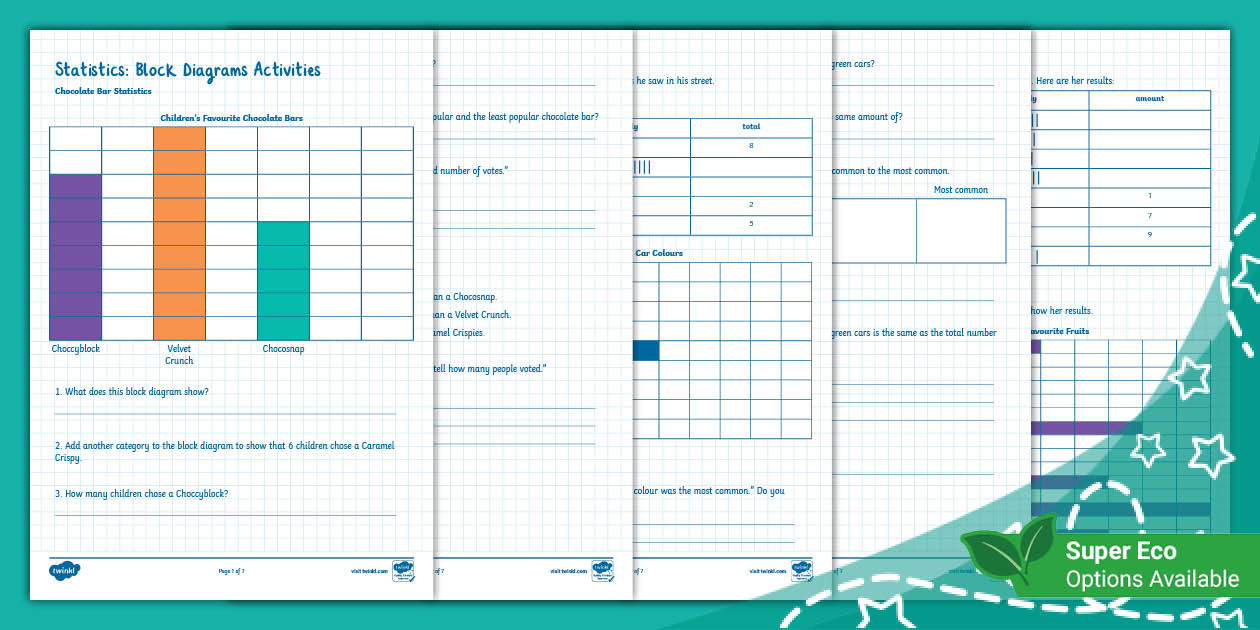 Statistics: Block Diagrams Activities (teacher made)