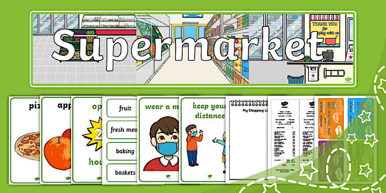 Supermarket Role Play Pack - Parents - Topics (teacher made)