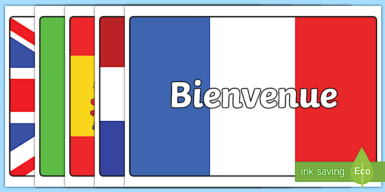 Posters d'affichage de bienvenue multilingues (teacher made)