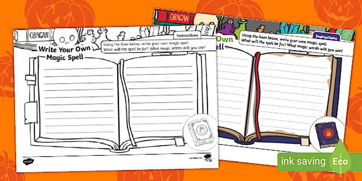 Write Your Own Magic Spell Worksheet (teacher made) - Twinkl