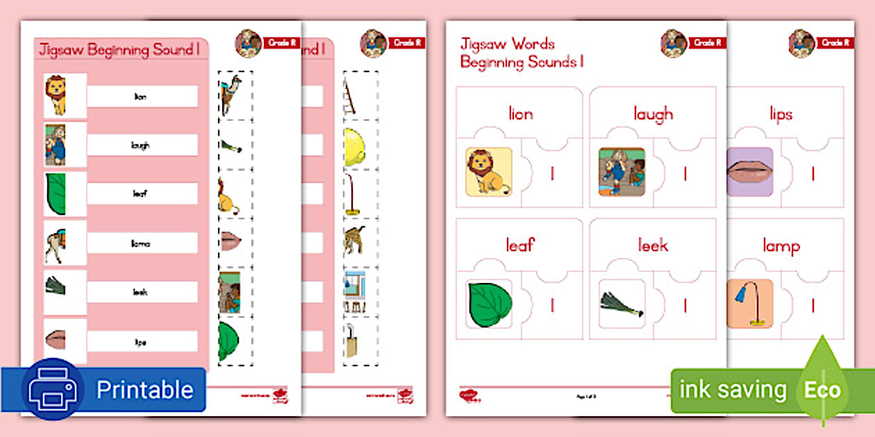Letter L Jigsaw Puzzles (Teacher-Made) - Twinkl