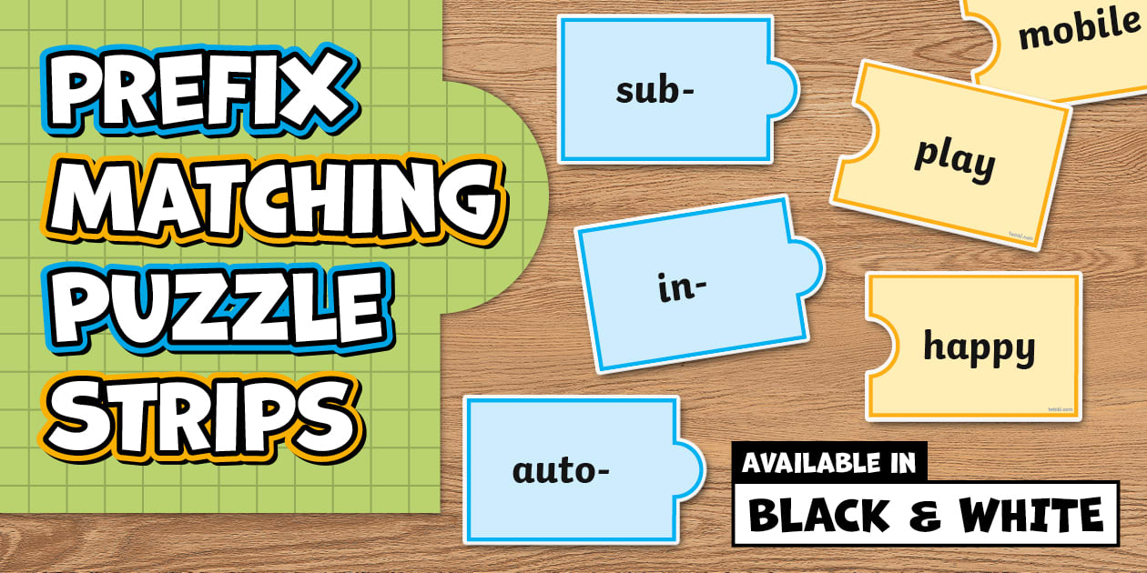 Prefix Matching Puzzle Strips - Engaging Activity