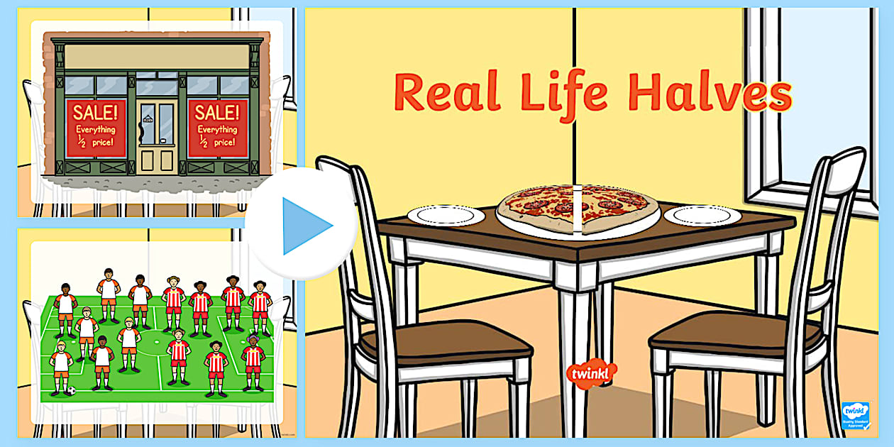 Real Life Halves PowerPoint (teacher made) - Twinkl