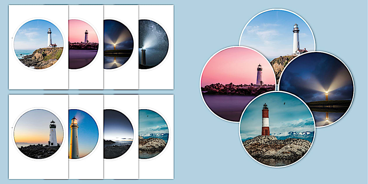 Lighthouse Circle Display Photo Cut-Outs (teacher made)