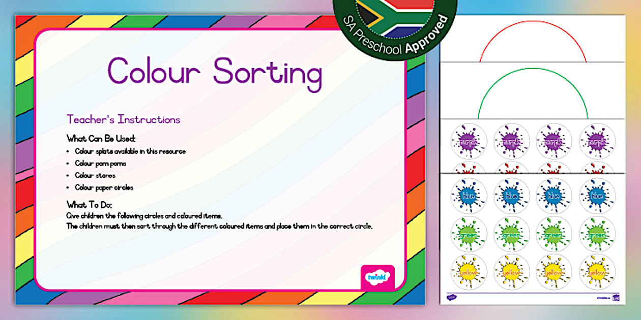 Colour Sorting (teacher made) - Twinkl