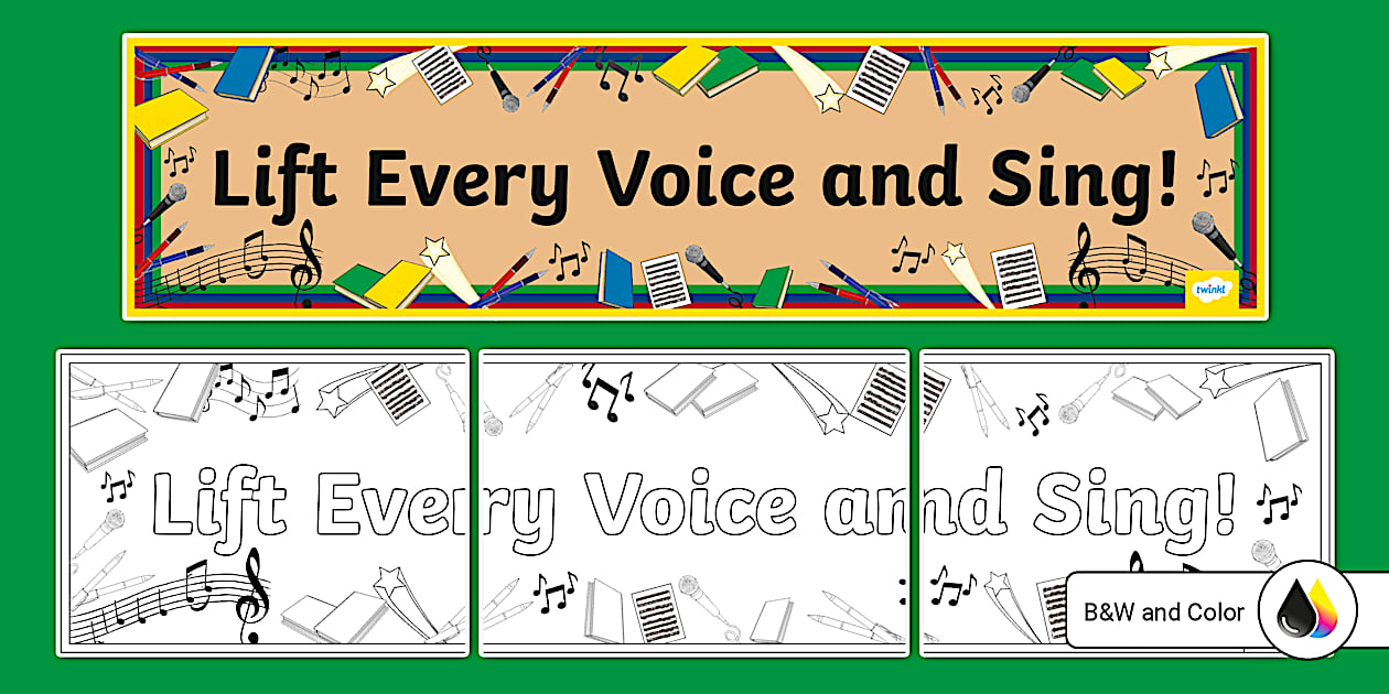 Lift Every Voice and Sing PDF | Banner | Twinkl USA - Twinkl
