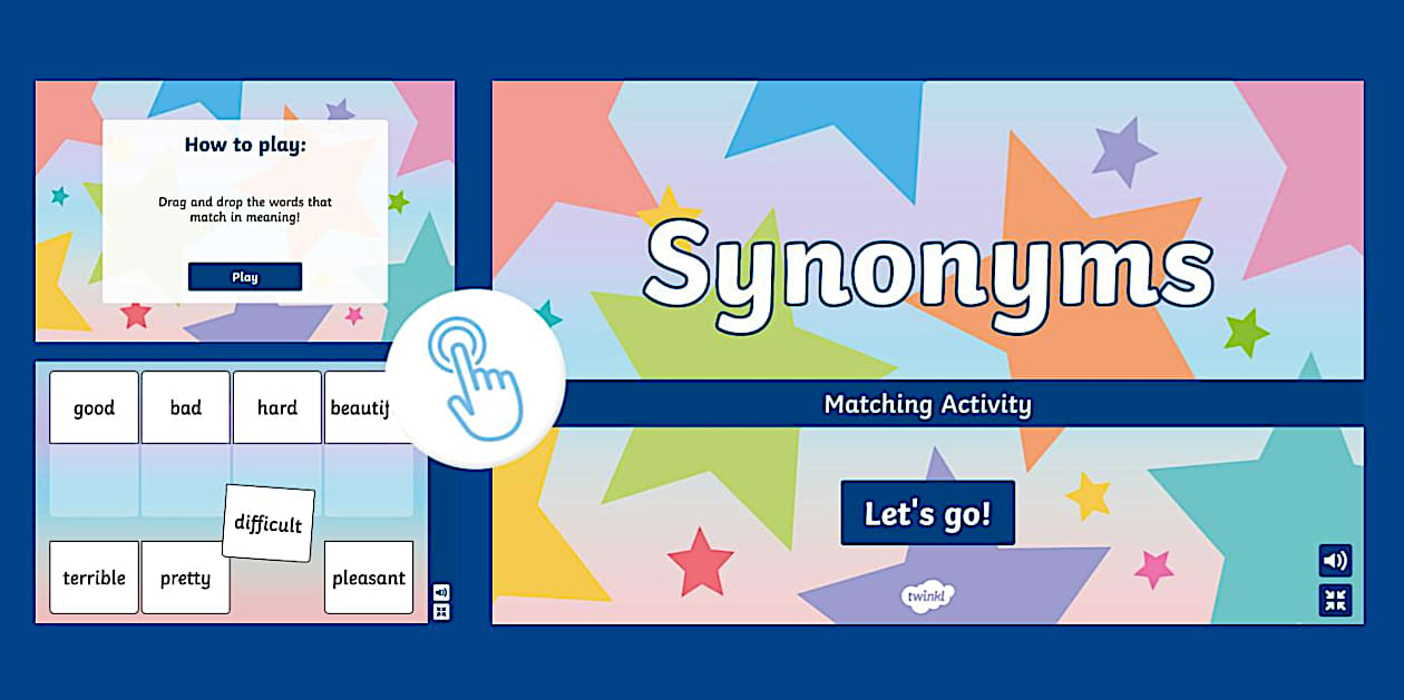 Synonym Matching Game (teacher made) - Twinkl