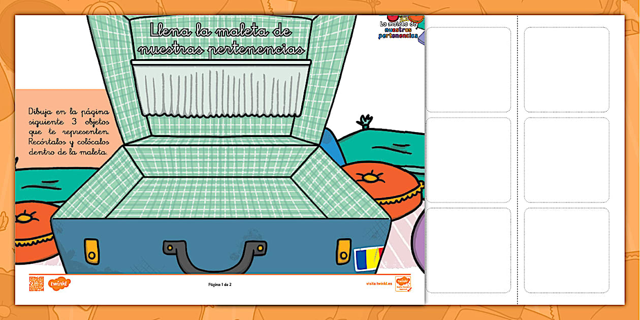 Ficha de actividad: Llena la maleta - La maleta de nuestras pertenencias