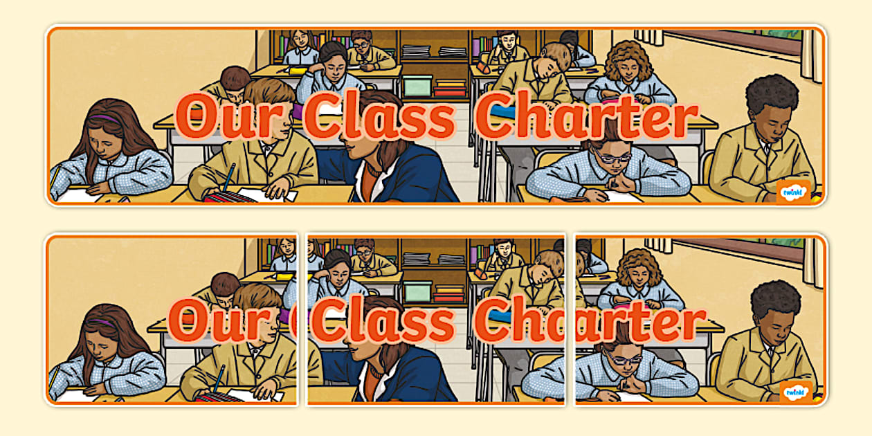 Our Class Charter Display Banner (teacher made) - Twinkl