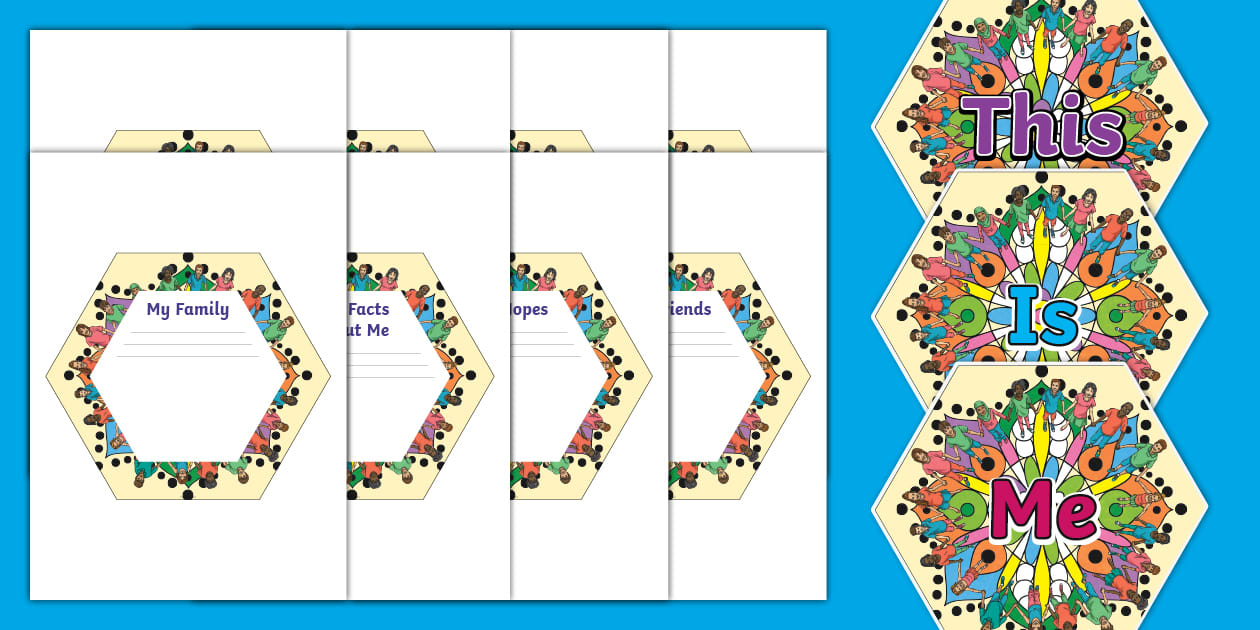 This Is Me Hexagon Display Shapes (teacher made) - Twinkl