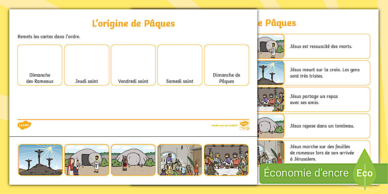 Activité sur l'origine de Pâques (teacher made) - Twinkl