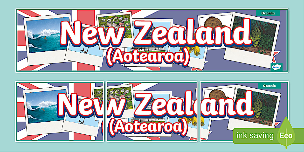 KS2 New Zealand Display Banner - Twinkl - Geography - Twinkl
