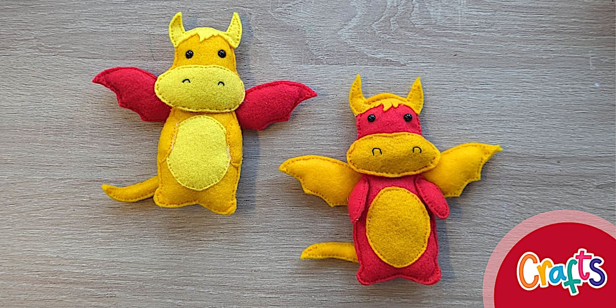 Felt Dragon Sewing Pattern | Twinkl Crafts (teacher made)