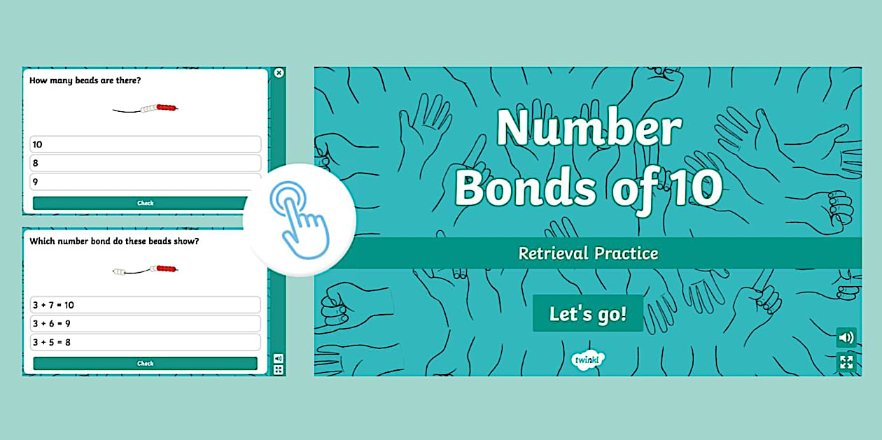 👉 Retrieval Practice: Number Bonds of 10 Maths Interactive Quiz