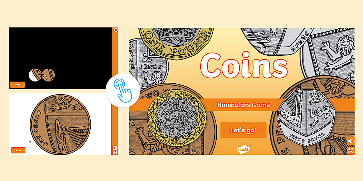 👉 Identifying Coins Interactive Binoculars Game - Twinkl