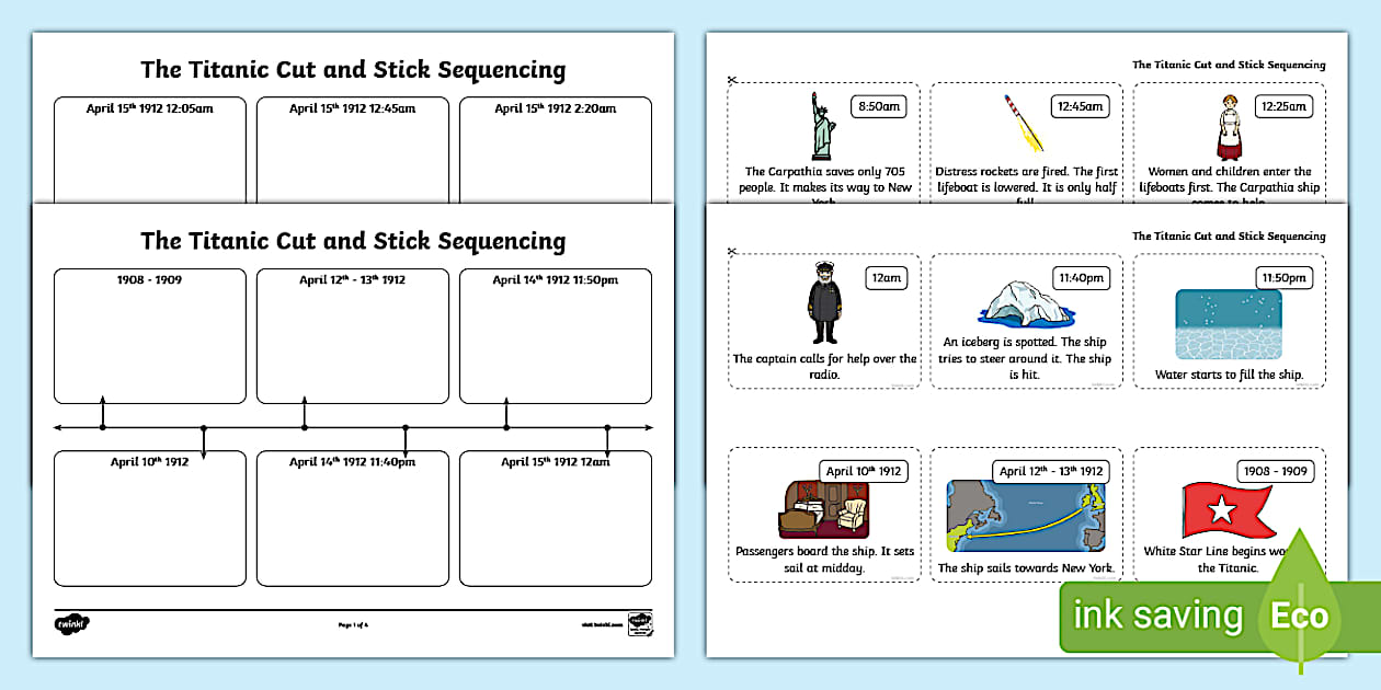 KS1 Titanic Cut and Stick Activity | Twinkl History - Twinkl