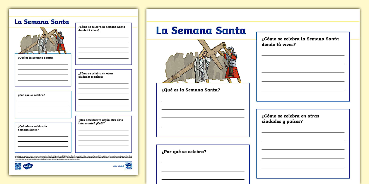 Ficha de Investigación: La Semana Santa - Twinkl