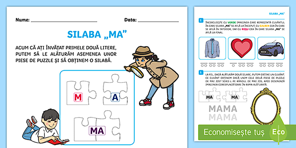 Silaba MA - Fișă de activitate (teacher made) - Twinkl