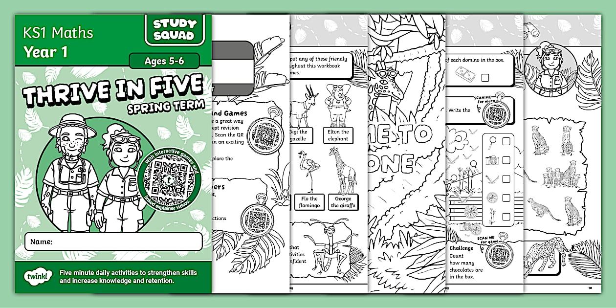 👉 Study Squad Thrive in Five Year 1 Maths Workbook Spring Term