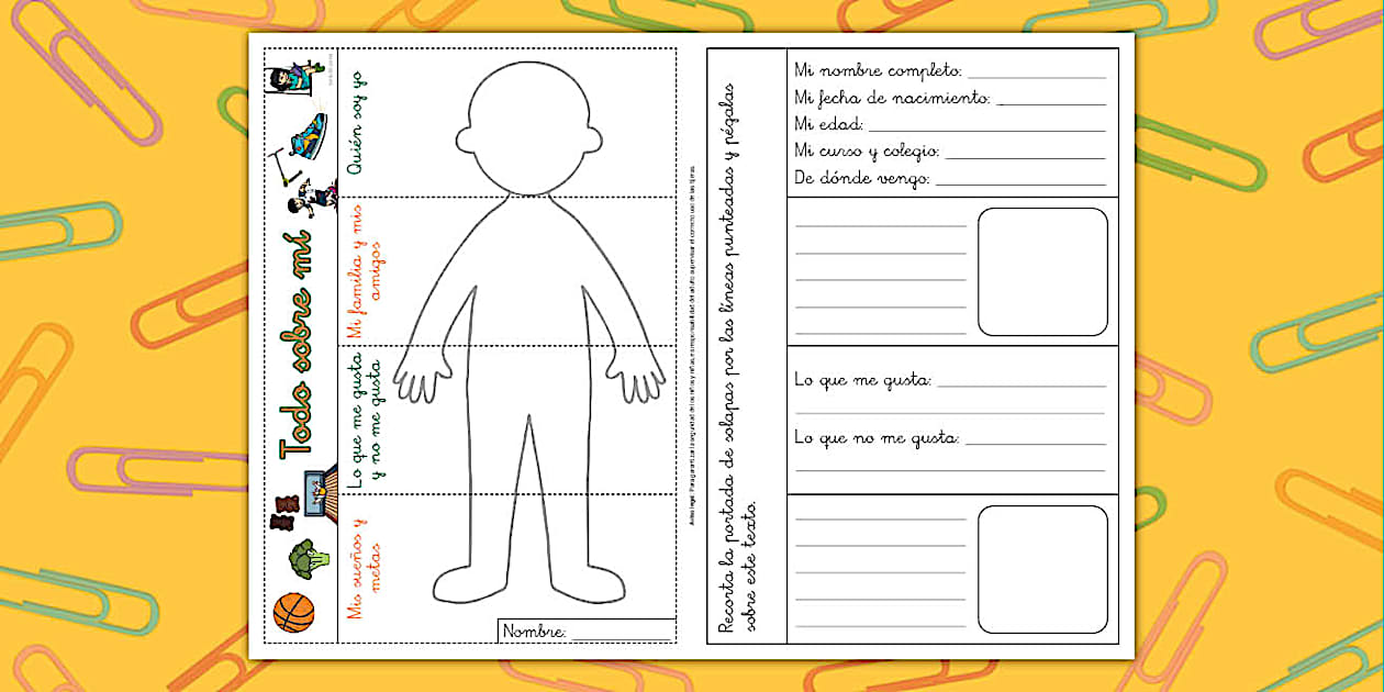 * NEW * Flapbook: Todo sobre mí (teacher made) - Twinkl