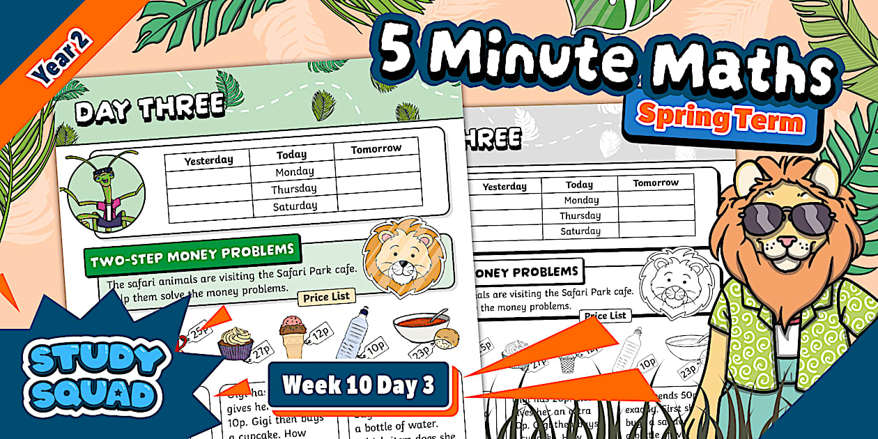 👉 Study Squad 5 Minute Maths - Year 2 Spring - Week 10 Day 3