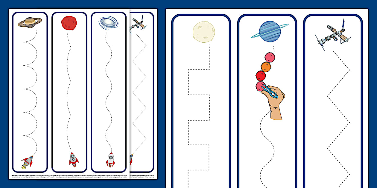 Space Trails Fine Motor Skills Cards | Twinkl (Teacher-Made)